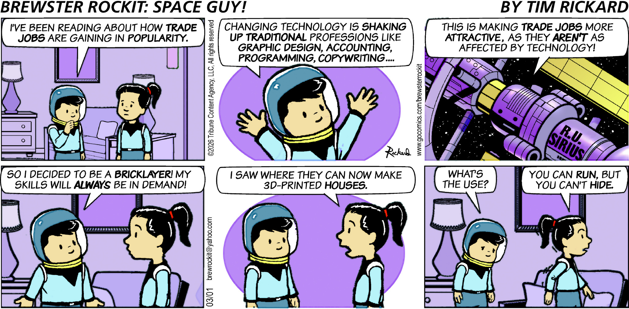 Brewster Rockit: Space Guy! Comic Strip 2026-03-01 | Comics Kingdom