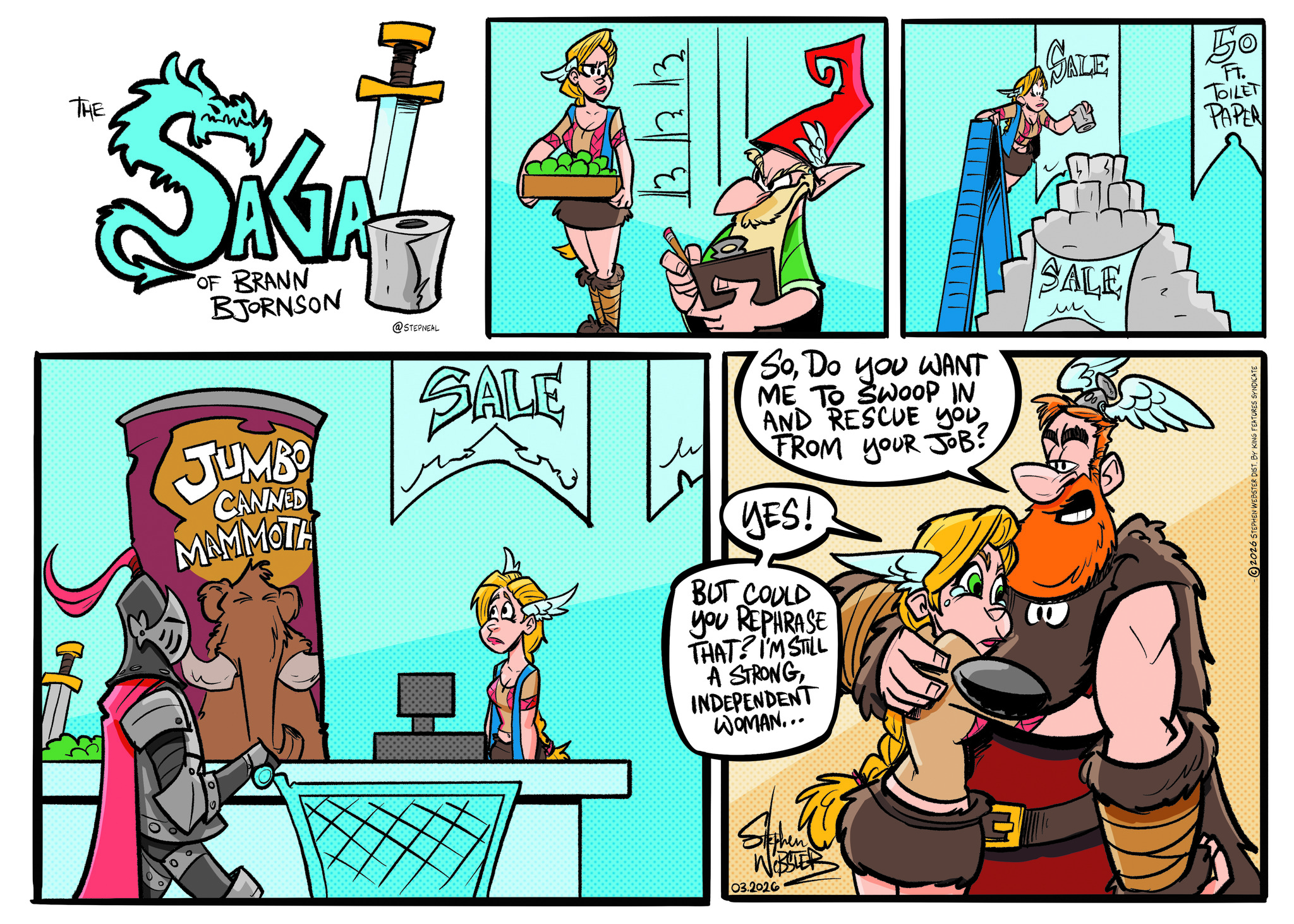 The Saga of Brann Bjornson Comic Strip 2026-03-15 | Comics Kingdom